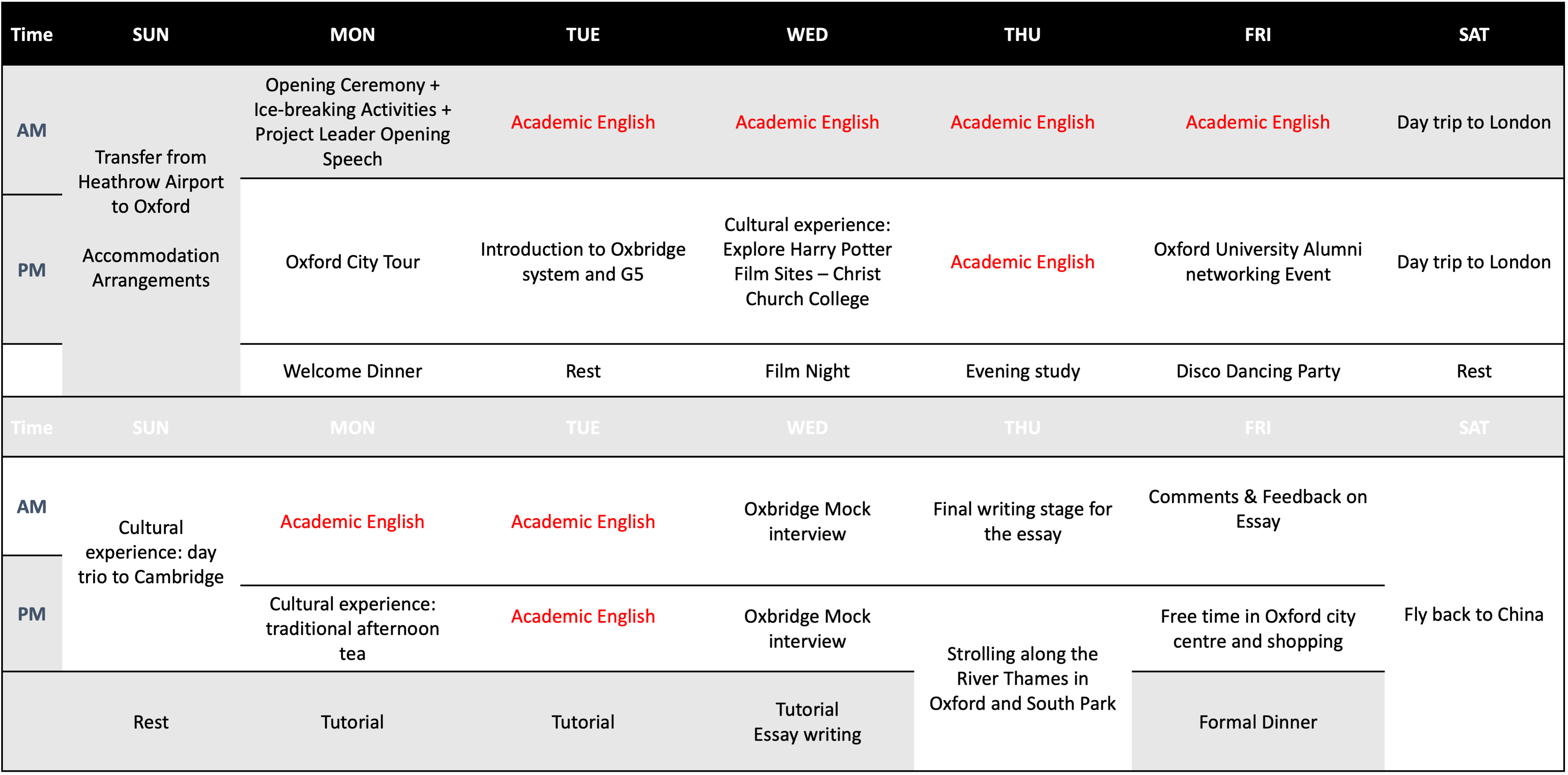 Programmes – Royale College of Oxford